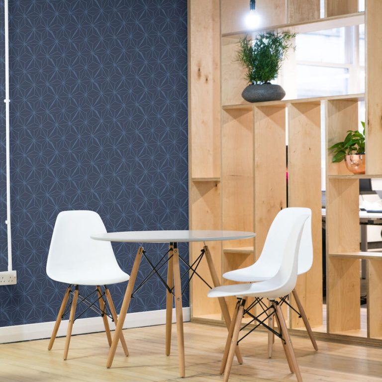 Navy Geometric Wallpaper GEO STAR - The Wallberry
